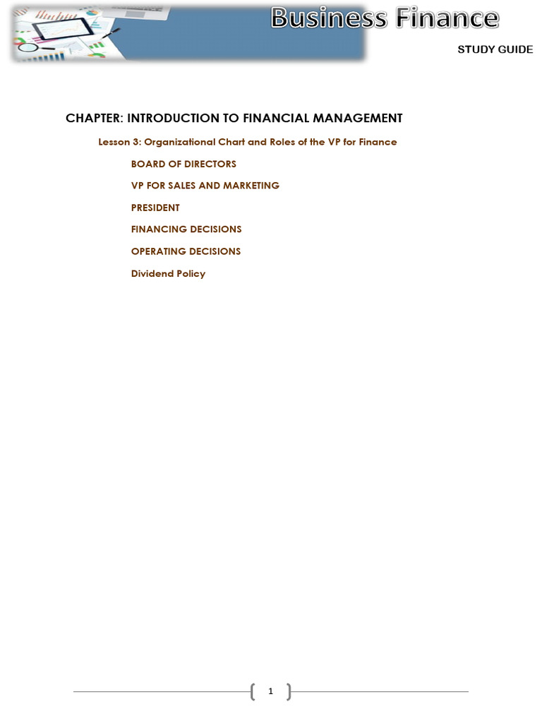 CHAPTER 1 Lesson 2 Business Finance | PDF
