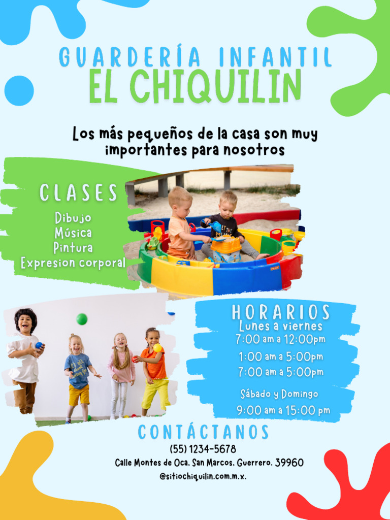 Guardería Infantil Con Fotografía Multicolor | PDF