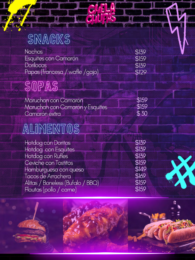 Menu Chelachupas Opt | PDF