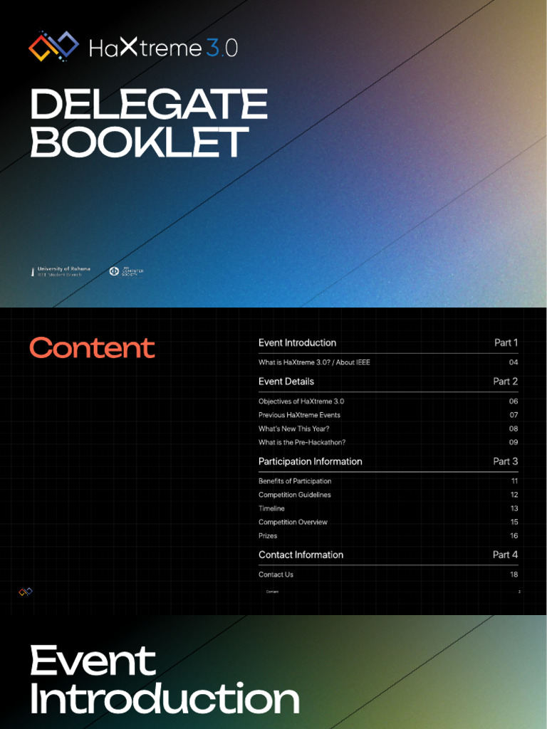 HaXtreme 3.0 - Delegate Booklet | PDF