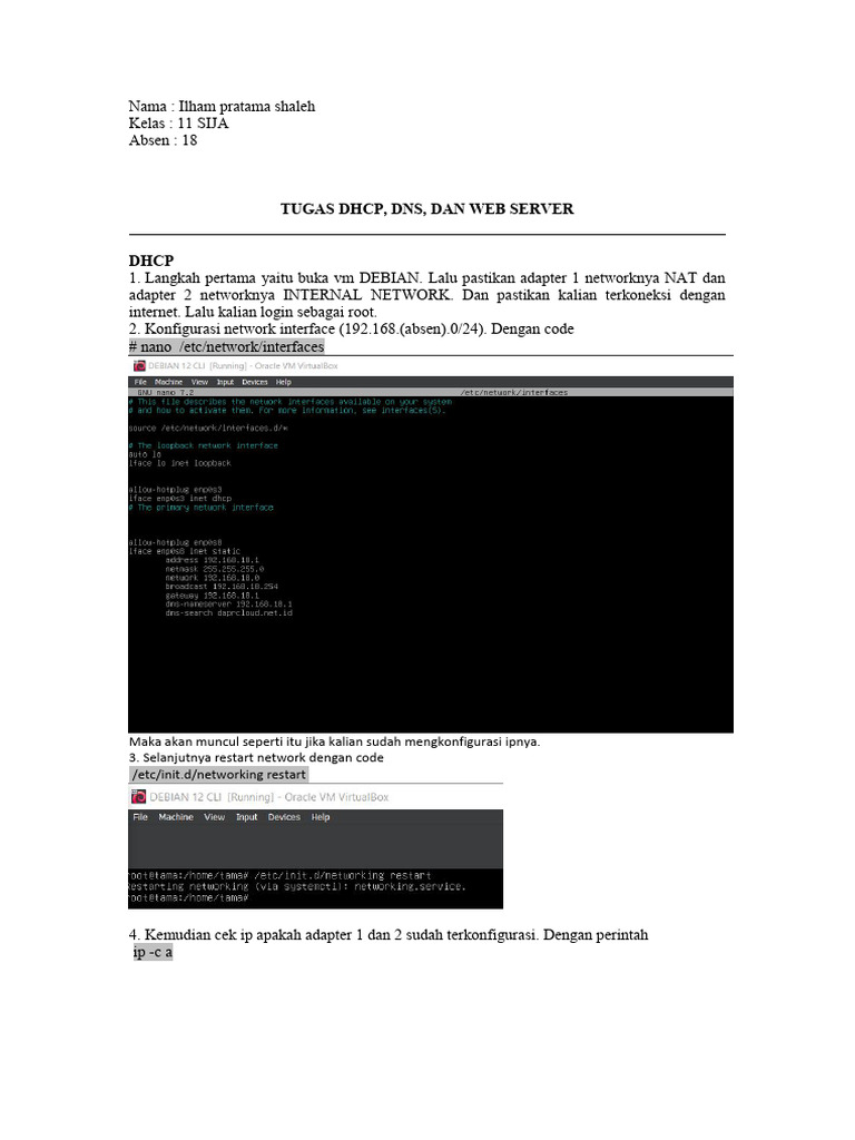 DHCP DNS Dan Web Server | PDF