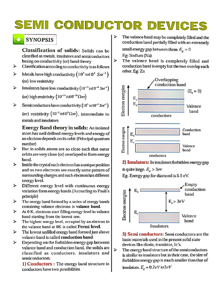 Semiconductor Lecture | PDF