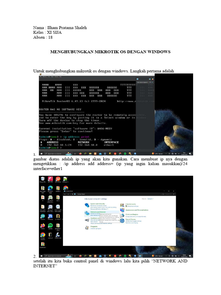 Menghubungkan Windows Ke Mikrotik Os_compressed | PDF