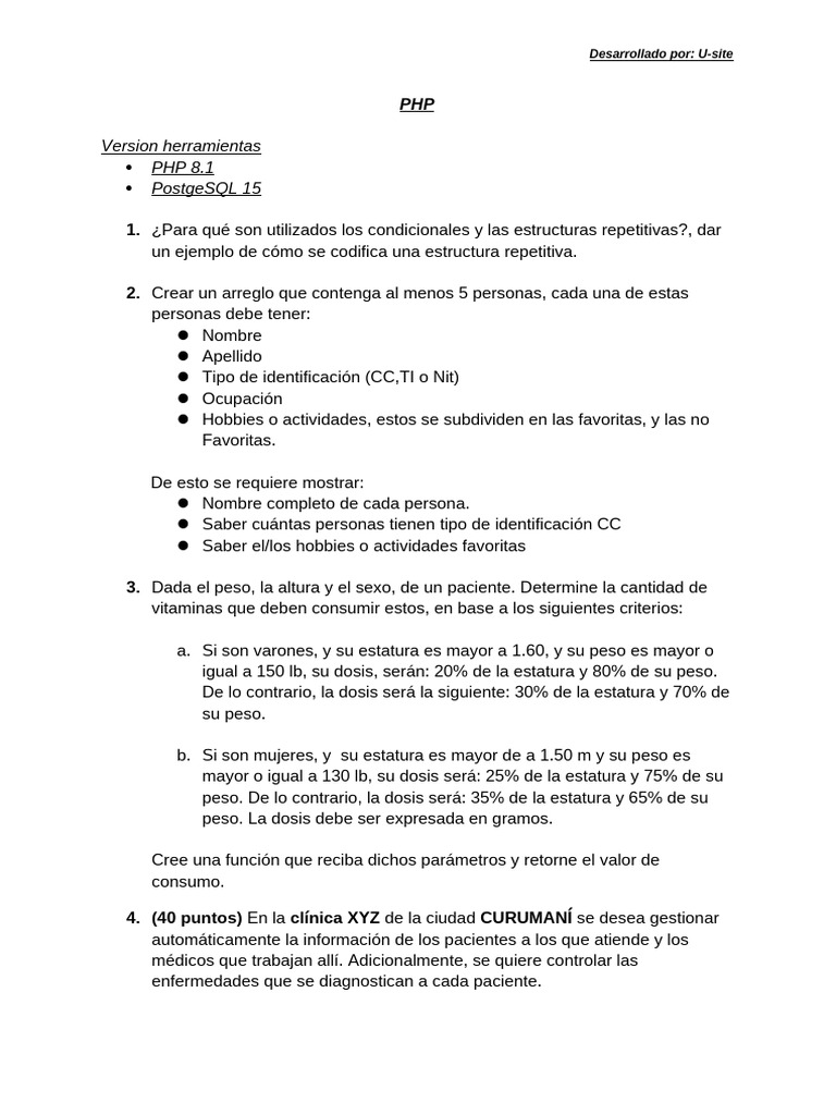 Prueba Modulo 4 - PHP y Laravel | PDF