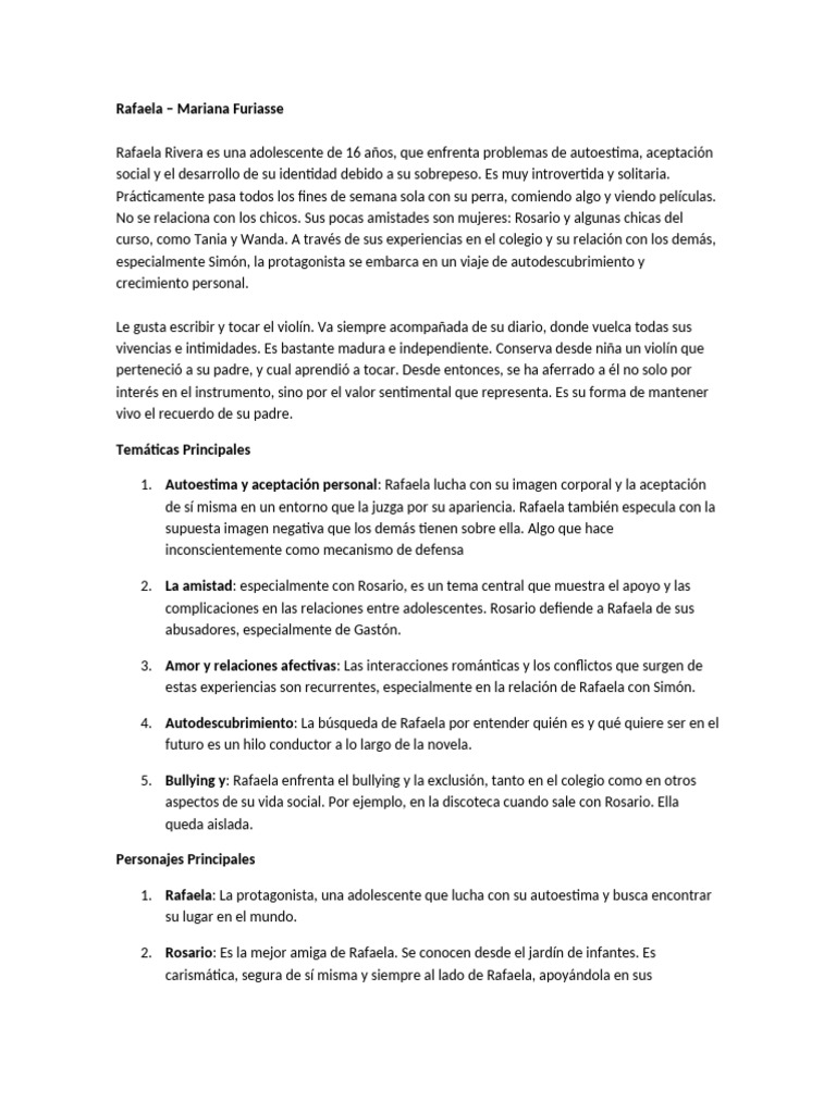 Rafaela (Actualizado) | PDF