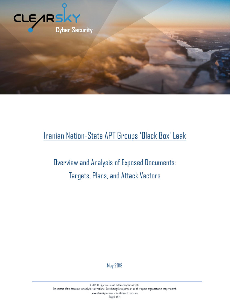 Iranian Nation State APT Leak Analysis and Overview | PDF
