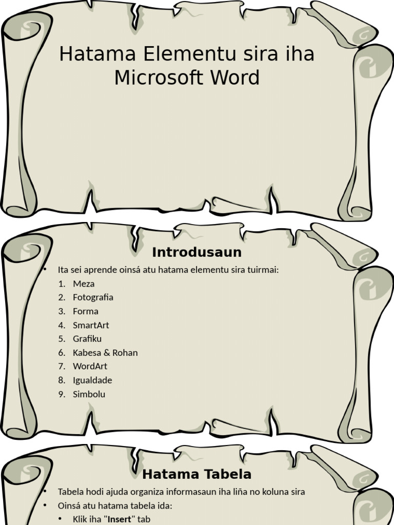 Memasukkan Elemen Elemen Dalam Microsoft Word | PDF
