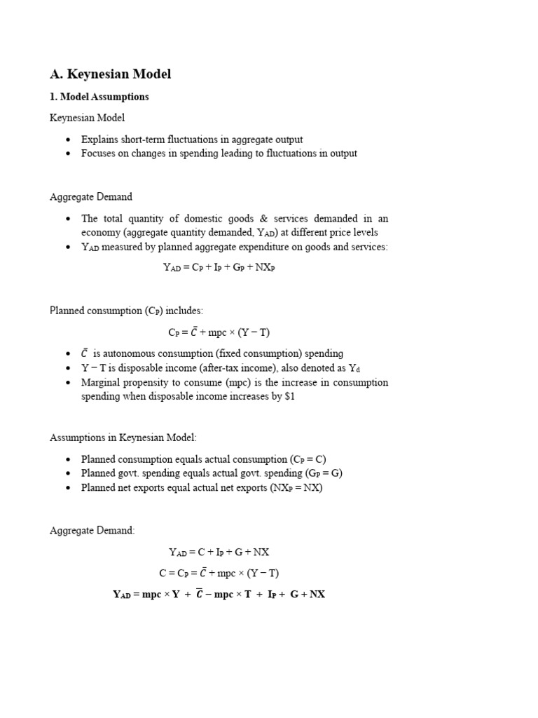 P03A. Keynesian Model | PDF