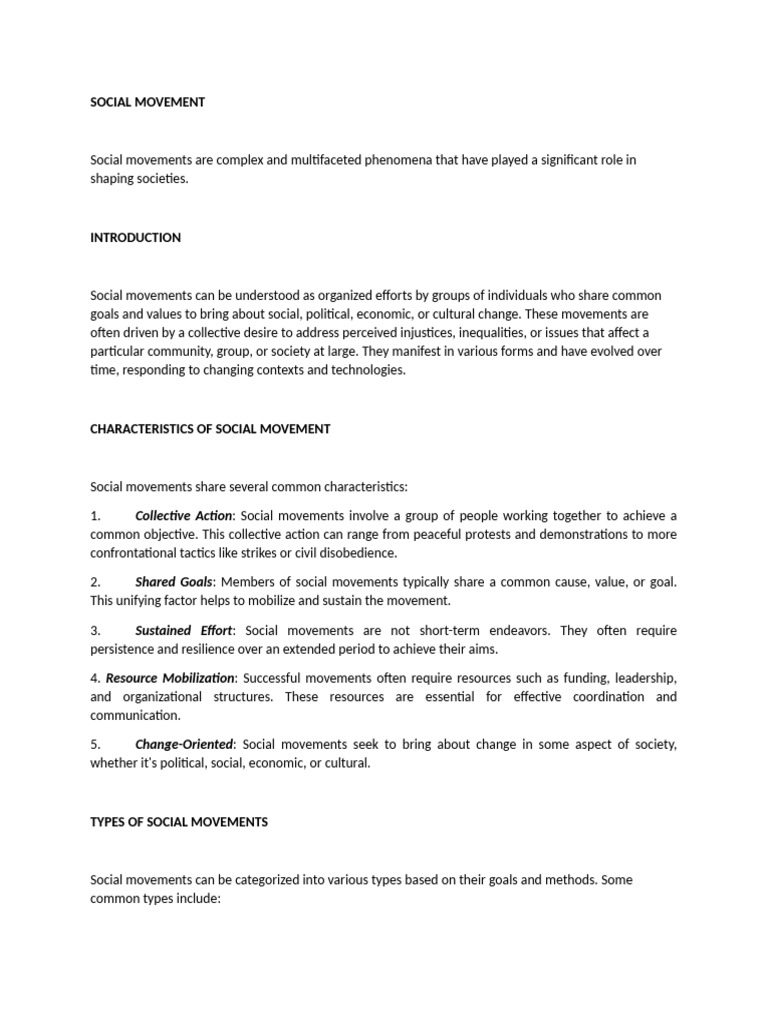 SOCIAL MOVEMENT | PDF