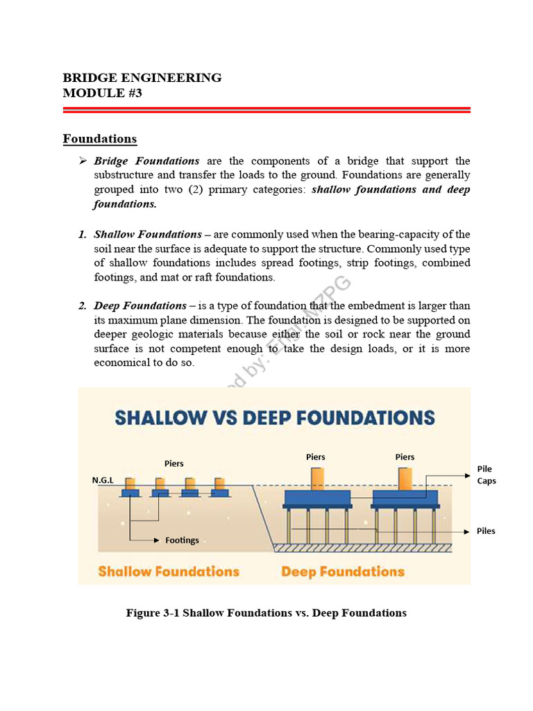 BRIDGE ENGINEERING MODULE 3 - Watermark | PDF