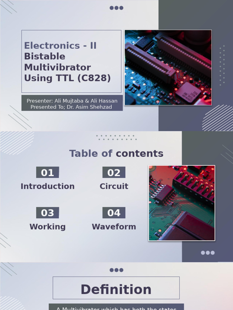 Bistable Multivibrator Using TTL | PDF