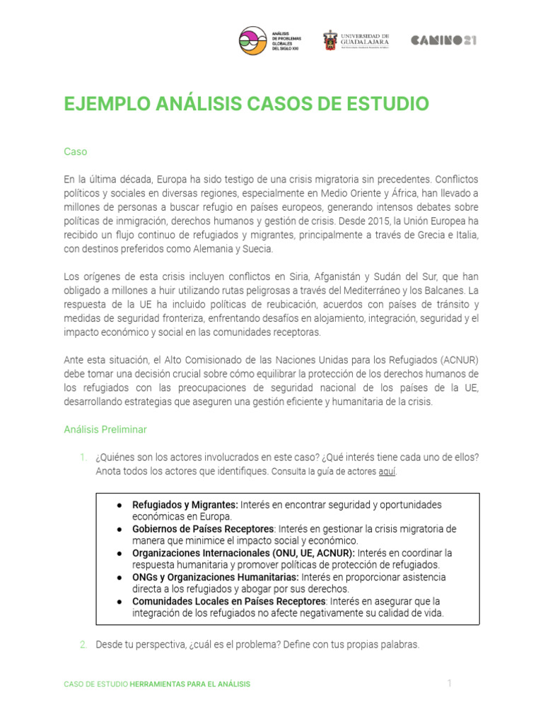 ejemplo de analisis de caso | PDF