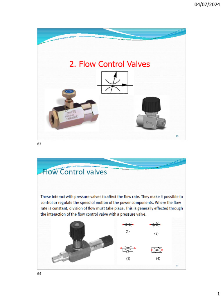 ME3001 - Part5 - Flow Control Valves | PDF