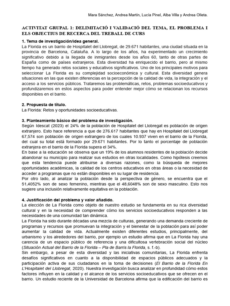Activitat grupal 1 | PDF