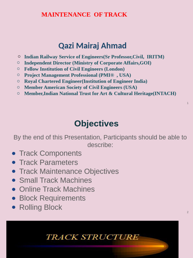 Indian Railways Track Maintenance Rolling Block Civil | PDF | Transport ...