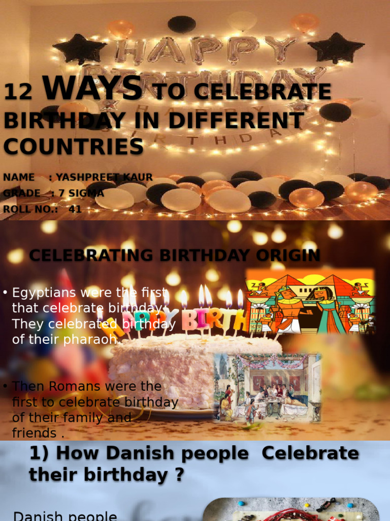12 Ways To Celebrate Birthday in Different Countries | PDF
