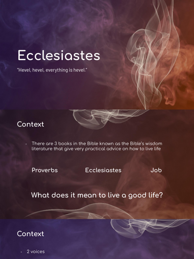 Ecclesiastes | PDF