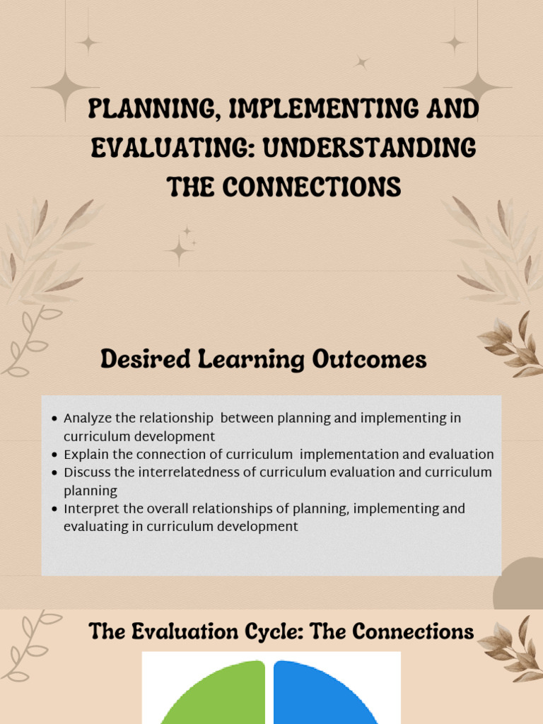 Group 16 - Planning, Implementing and Evaluating-Understanding The Connections by Agapay and Del ...