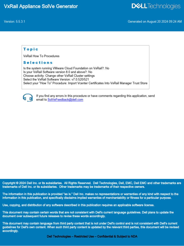 VxRail Appliance - VxRail How To Procedures-No - Cleaned | PDF