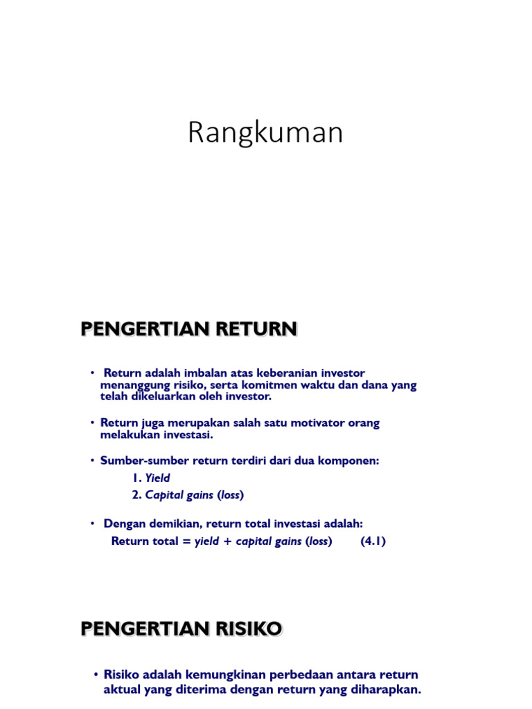 Rangkuman 1 | PDF