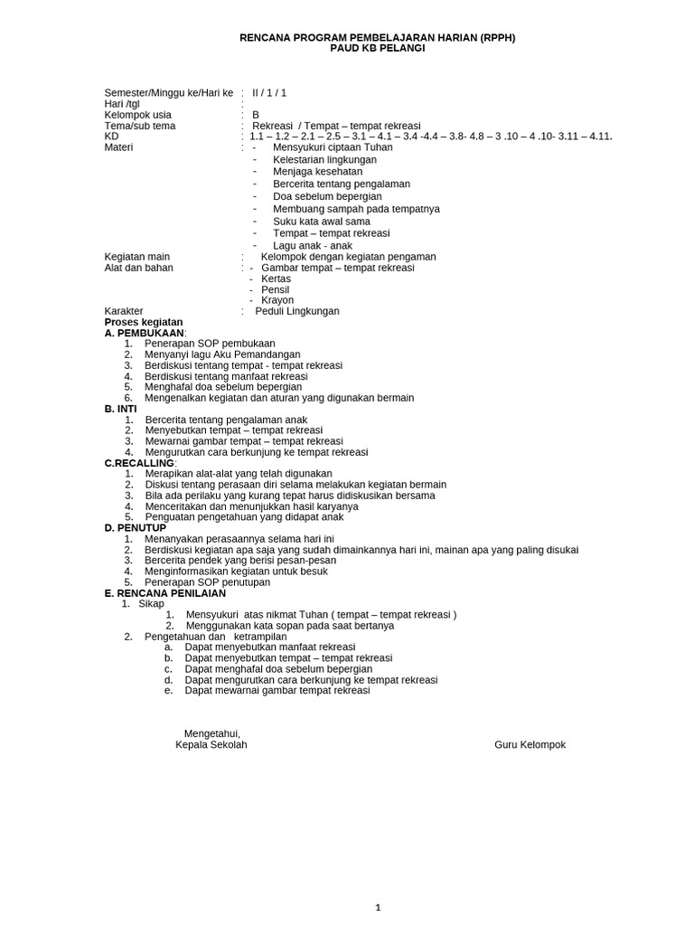 RPPH Kel B Smester II | PDF