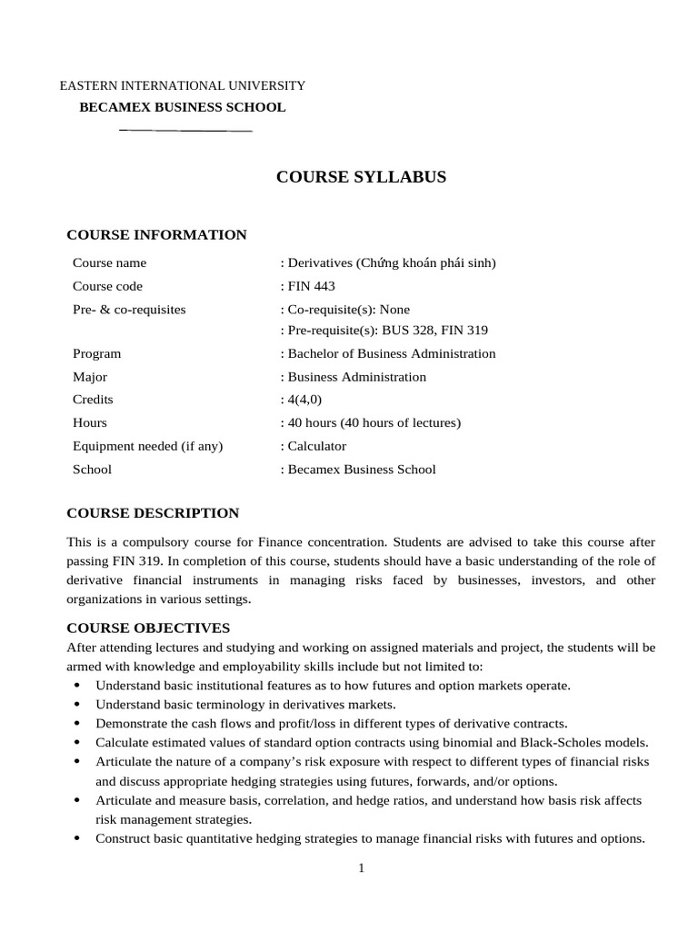 FIN 443 (2021) | PDF