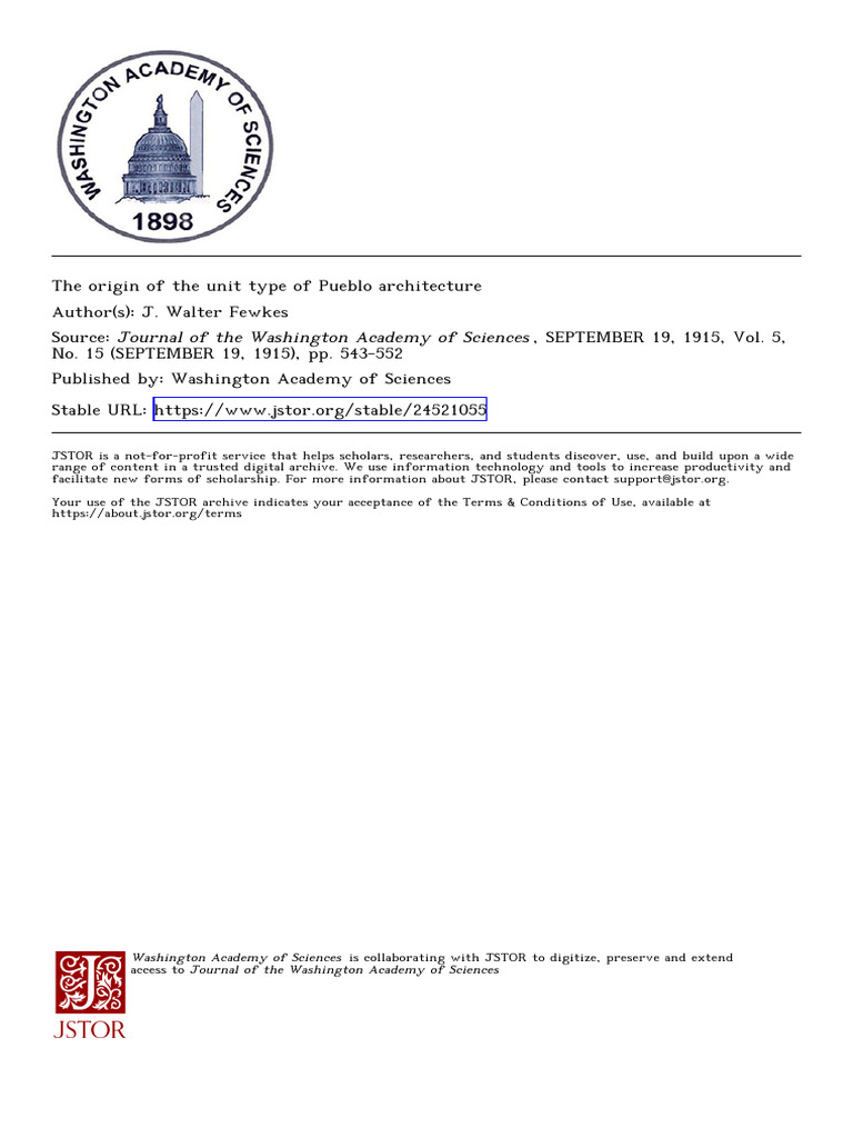 Fewkes Originunittype 1915 | PDF