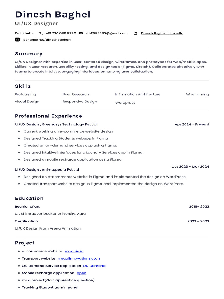 Dinesh, Resume | PDF