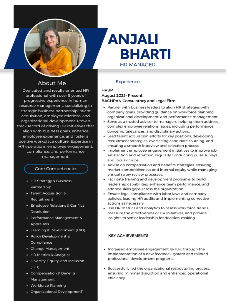 Anjali Resume HR Manager | PDF