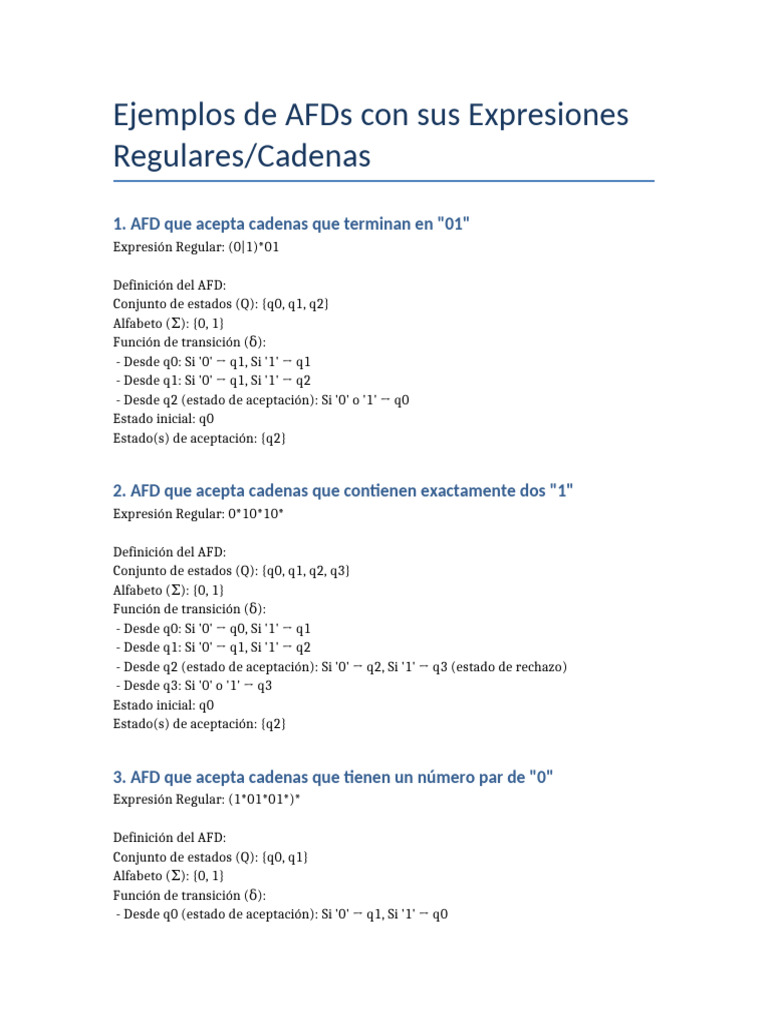 AFD Ejemplos | PDF