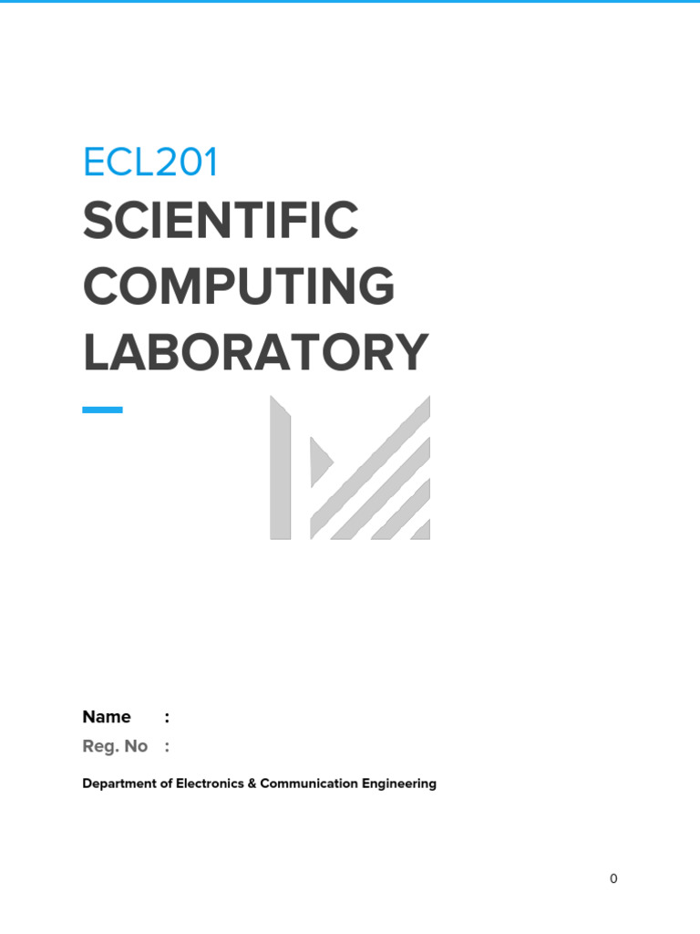 Ec 201 Scientific Computing Laboratory | PDF Ec 201 Scientific Computing Laboratory | PDF