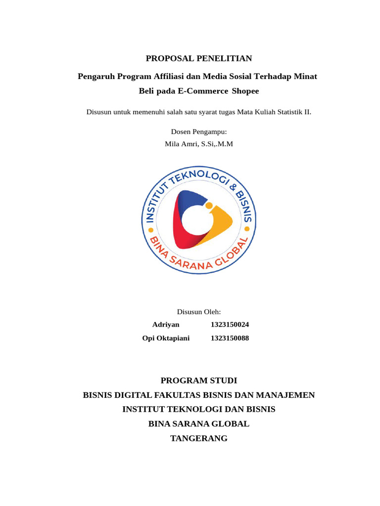 Proposal Penelitian | PDF