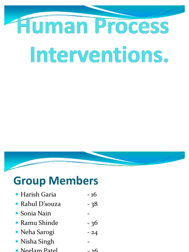 Human Process Interventions | PDF