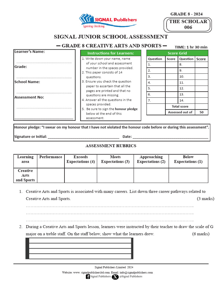 GRADE 8 Creative | PDF