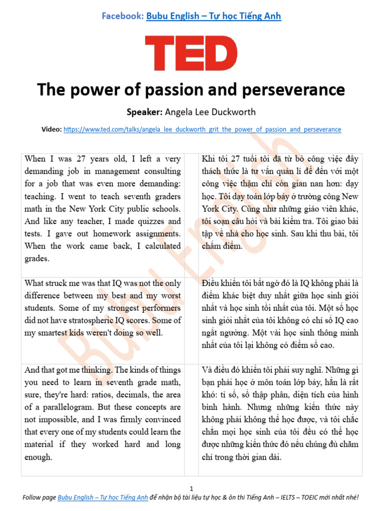 The Power of Passion and Perseverance | PDF