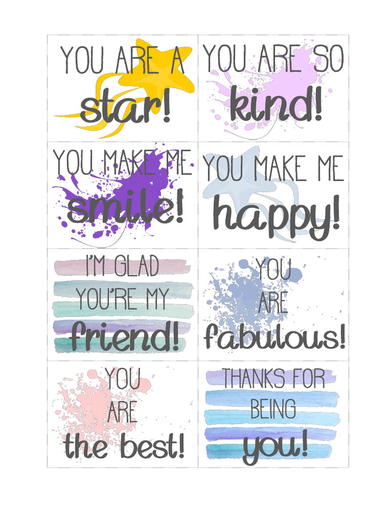 Positive Affirmations Cards | PDF