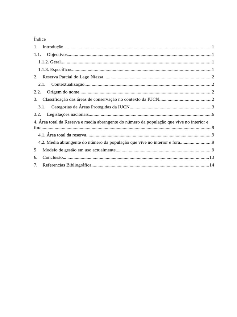 Reserva Parcial Do Lago Niassa | PDF