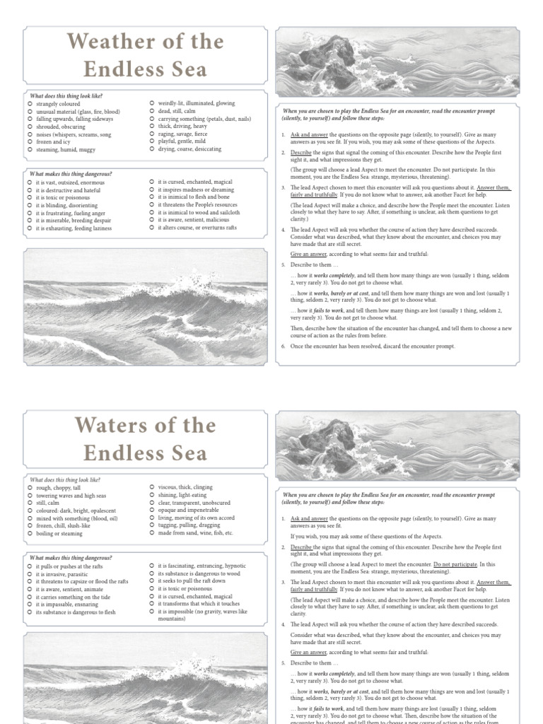 Across The Endless Sea - Facets Playbook | PDF