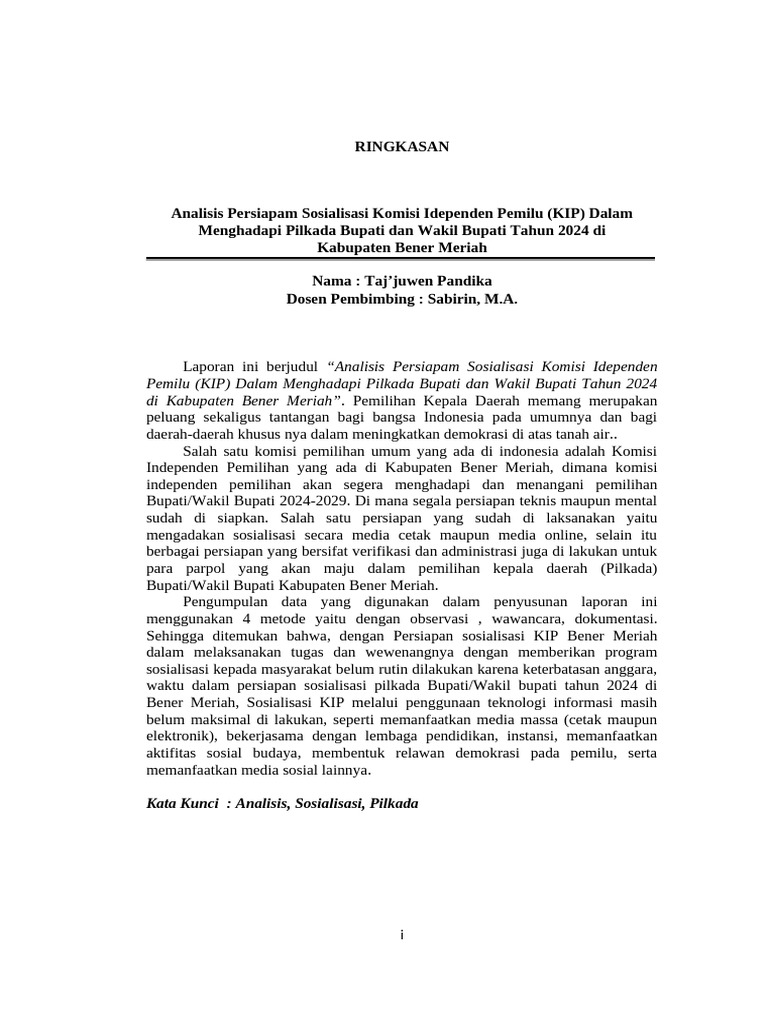 ABSTRAK Dan KATA PENGANTAR | PDF