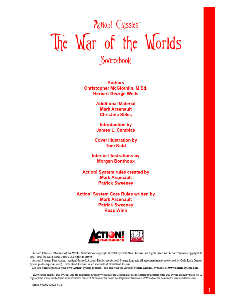 Action! System The War of the Worlds | PDF