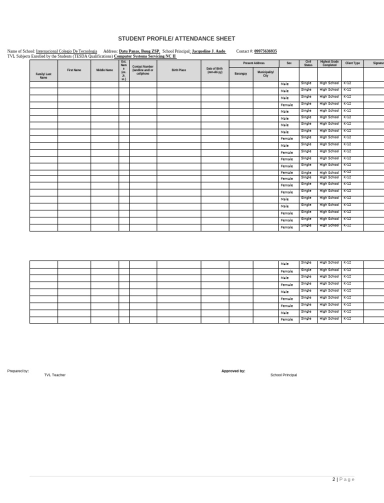 SHS Application Form | PDF