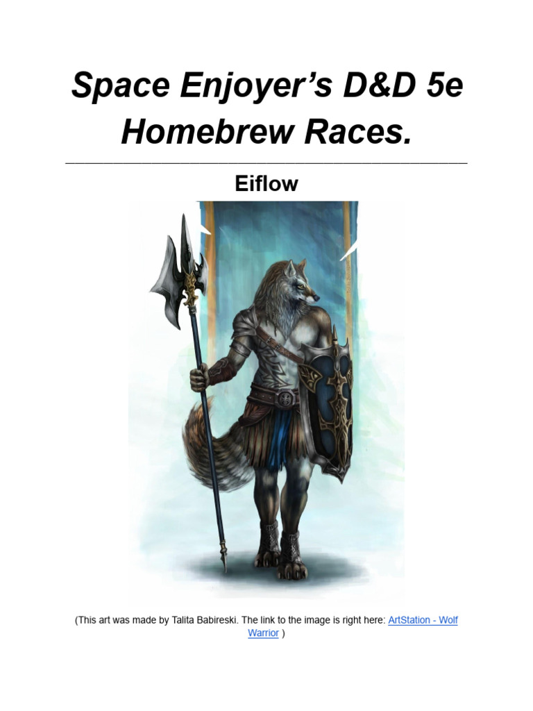 Space Enjoyer’s Homebrew Races! | PDF