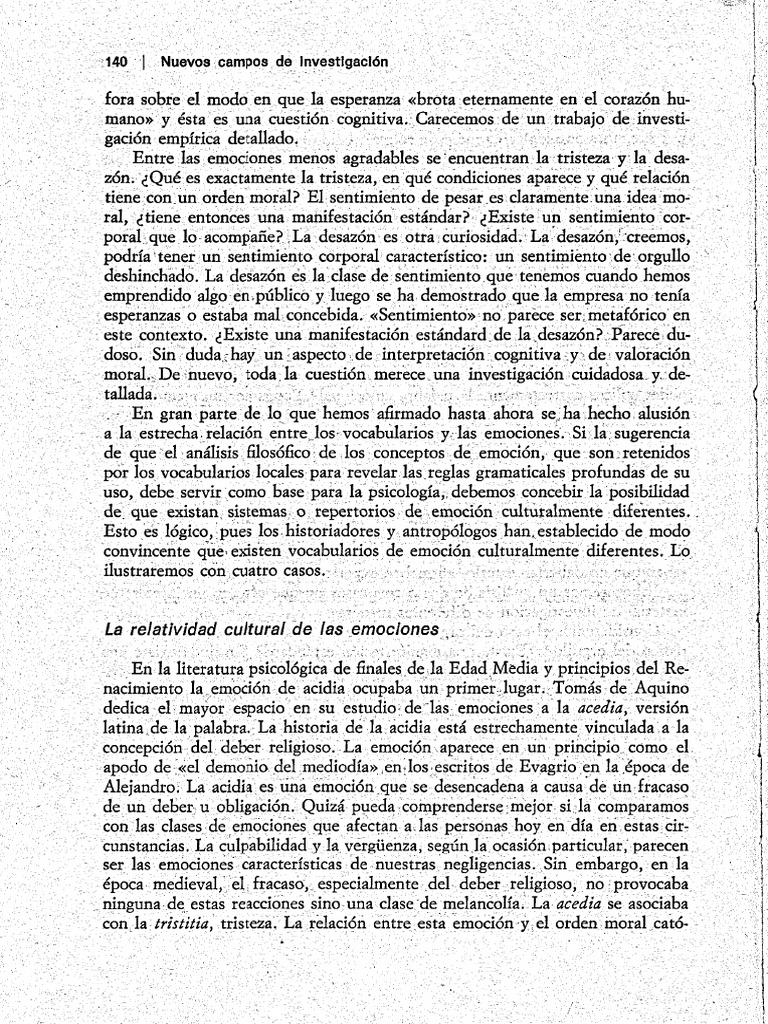 La Relatividad Cultural de Las Emociones | PDF