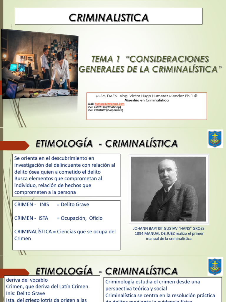 T.1 Criminalistica | PDF