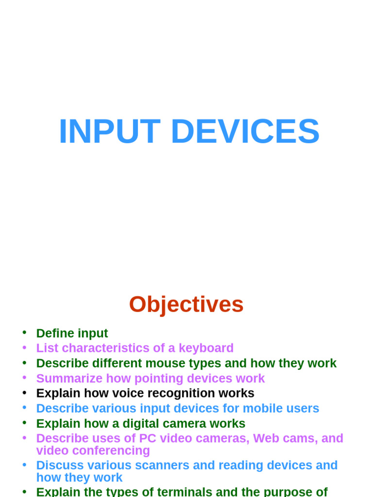2 Input Devices | PDF