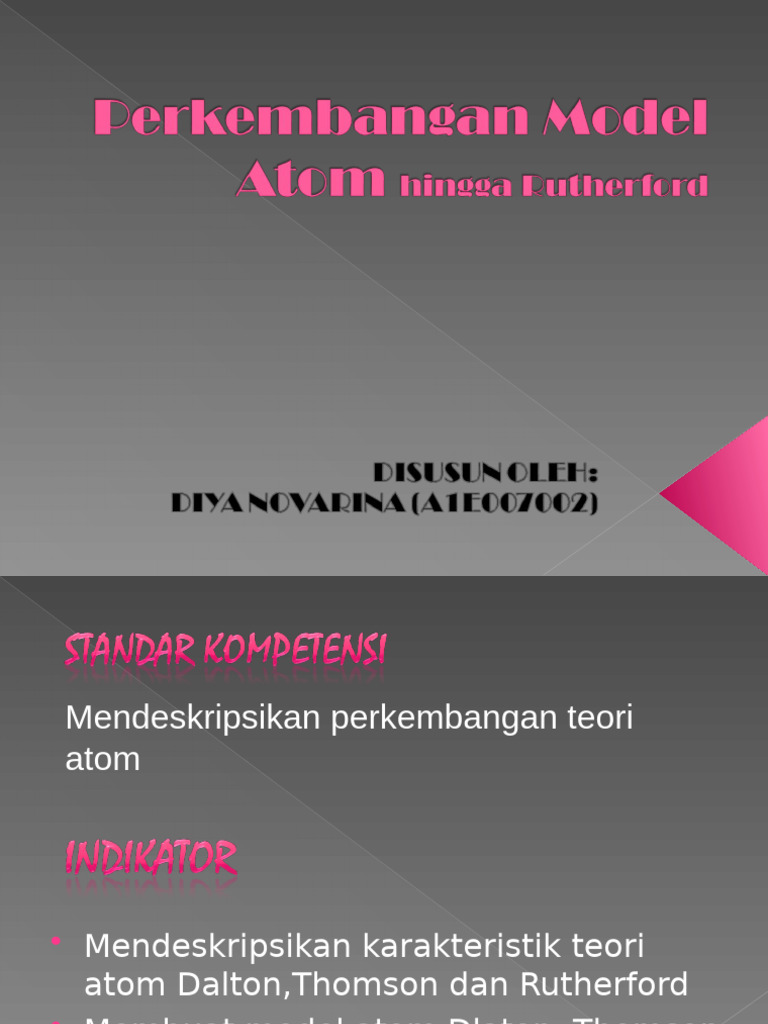 Fisika Modern Perkembangan Model Atom | PDF