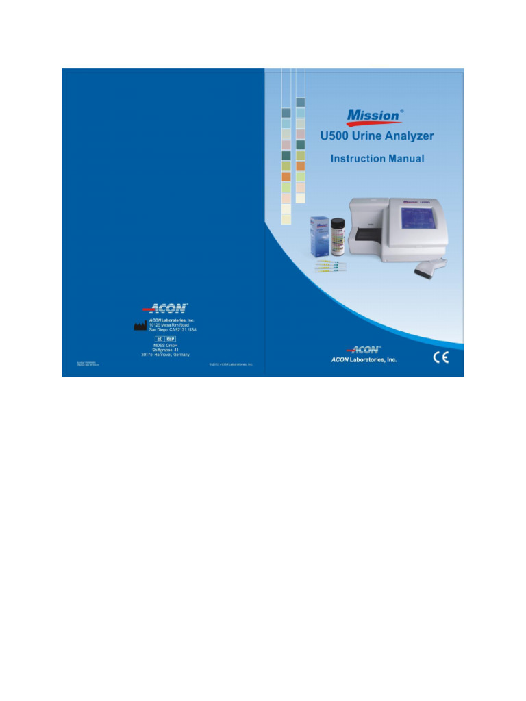 ANALIZADOR DE ORINA Mission U500 | PDF