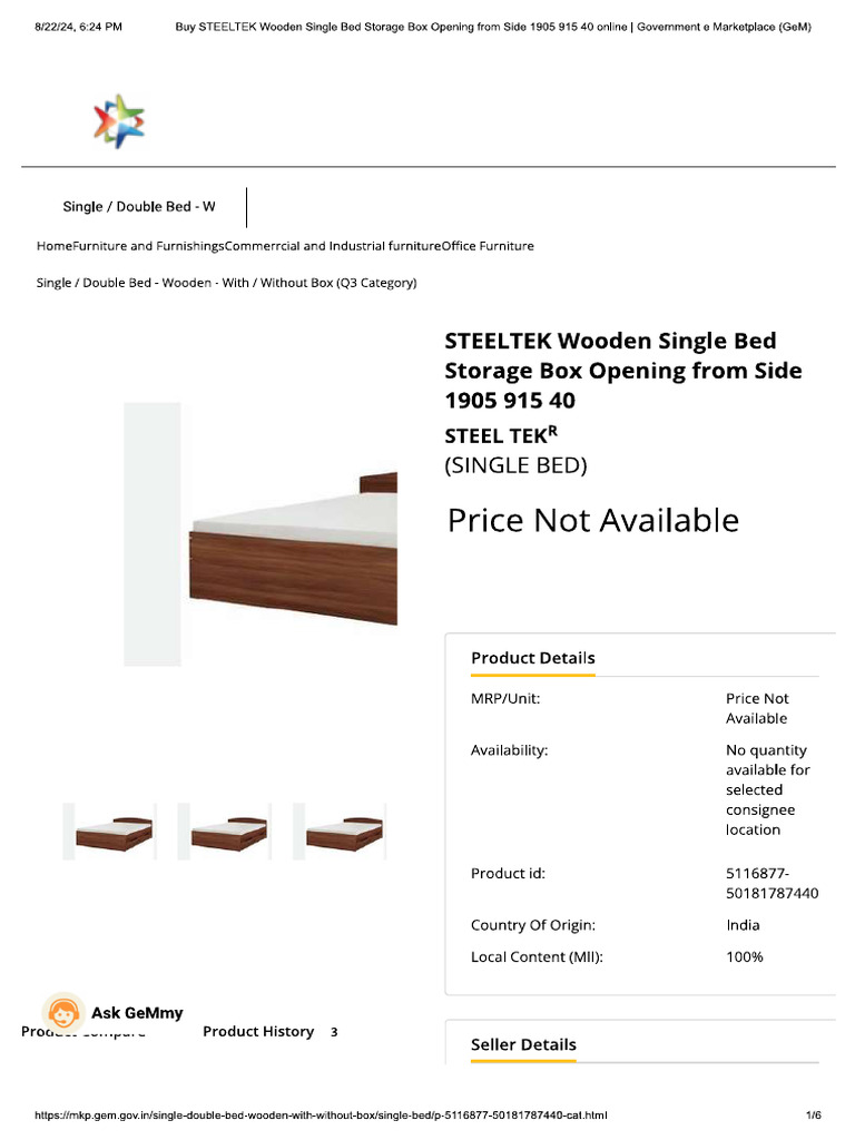 STEELTEK Wooden Single Bed Storage Box Opening From Side 1905 915 40 | PDF