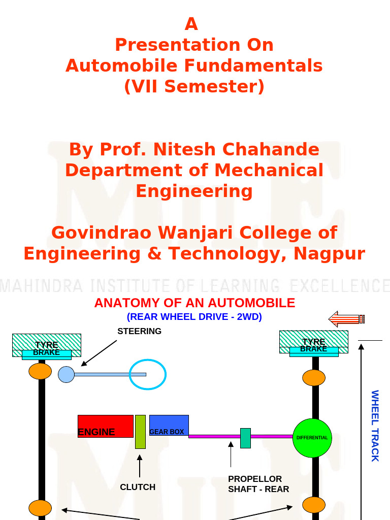 Automobile Engineering | PDF