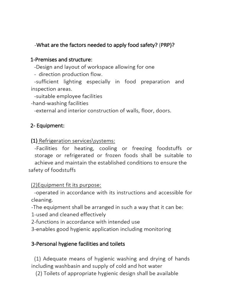 question 2 food safety | PDF